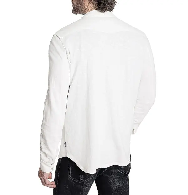 John Varvatos Arvon Vintage Wash Slub Western Shirt