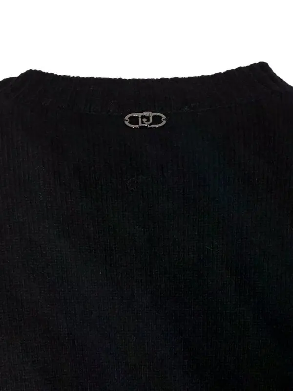 Liu Jo Crew Neck Cut-out Long Sleeve Sweater
