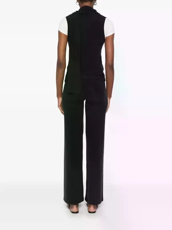 AYA MUSE Scarf-detail Scoop-neck Blouse