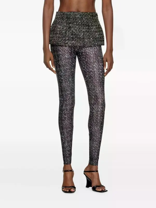 DIESEL® P-hour Textured-panelled Leggings - Grey
