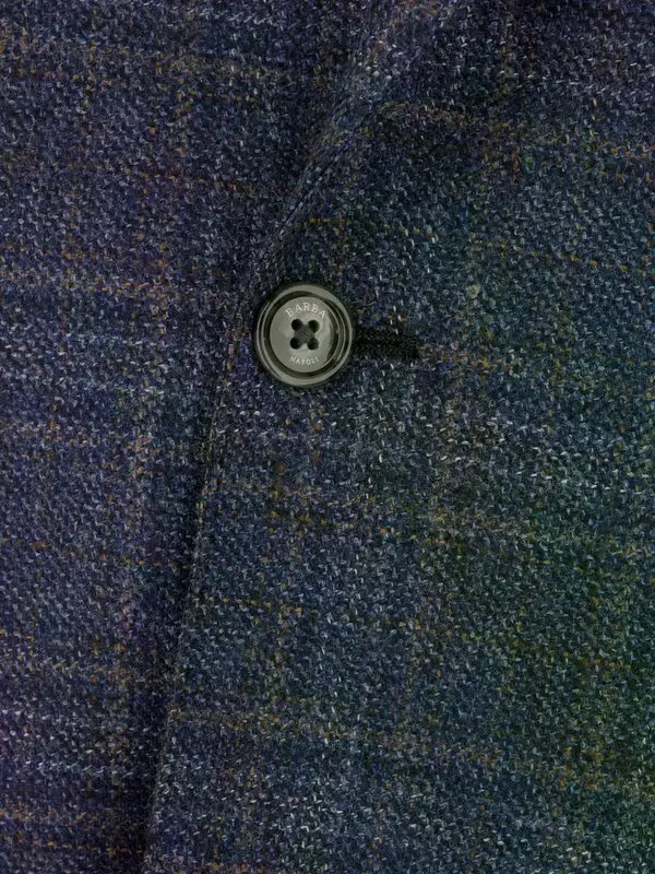 BARBA NAPOLI Checked Single-breasted Blazer