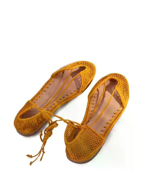 SLO_HAND_MADE Lace-up Raffia Espadrilles