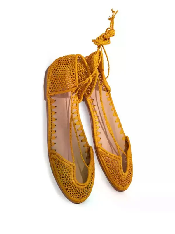 SLO_HAND_MADE Lace-up Raffia Espadrilles