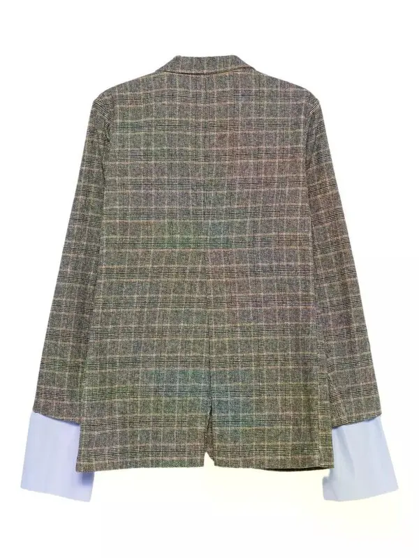 MAISON JEJIA Check-pattern Blazer With Contrast Cuffs