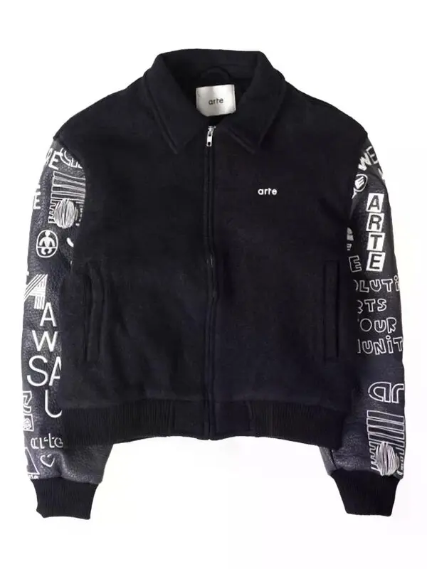 ARTE ANTWERP Wool Blend Bomber Jacket
