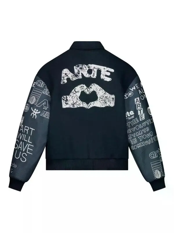 ARTE ANTWERP Wool Blend Bomber Jacket