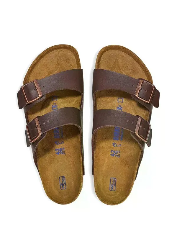 BIRKENSTOCK Double-buckle Slides - Brown