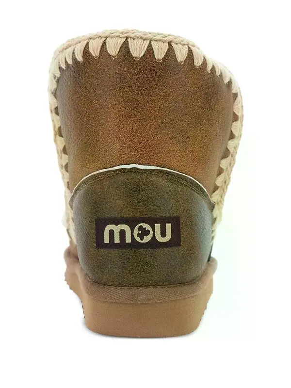 Mou Logo-patch Leather Boots