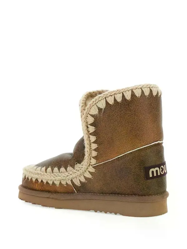 Mou Logo-patch Leather Boots