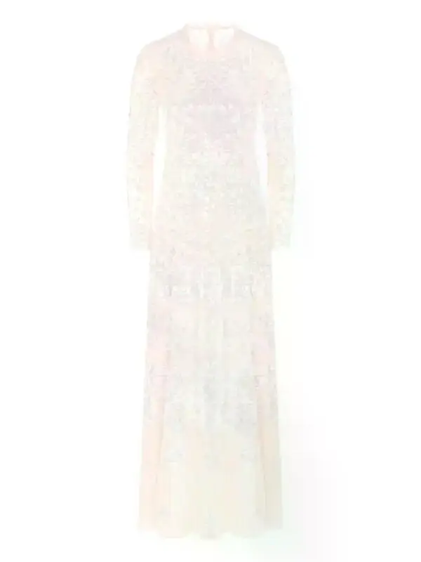 NEEDLE & THREAD Aurora Sequin-embellished Gown - Neutrals