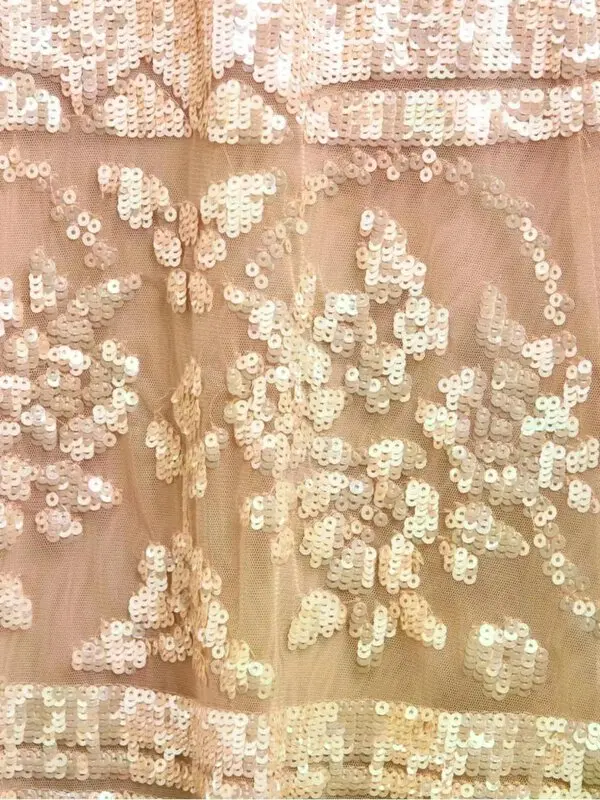 NEEDLE & THREAD Aurora Sequin-embellished Tiered Gown - Neutrals
