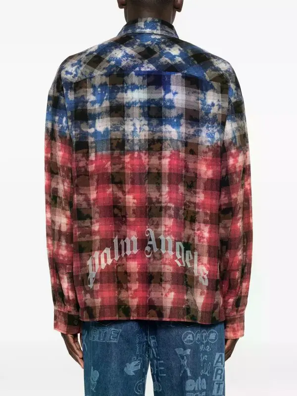 Palm Angels Checked Shirt - Red