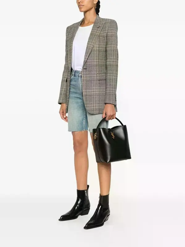 Saint Laurent Le 37 Leather Bucket Bag - Black
