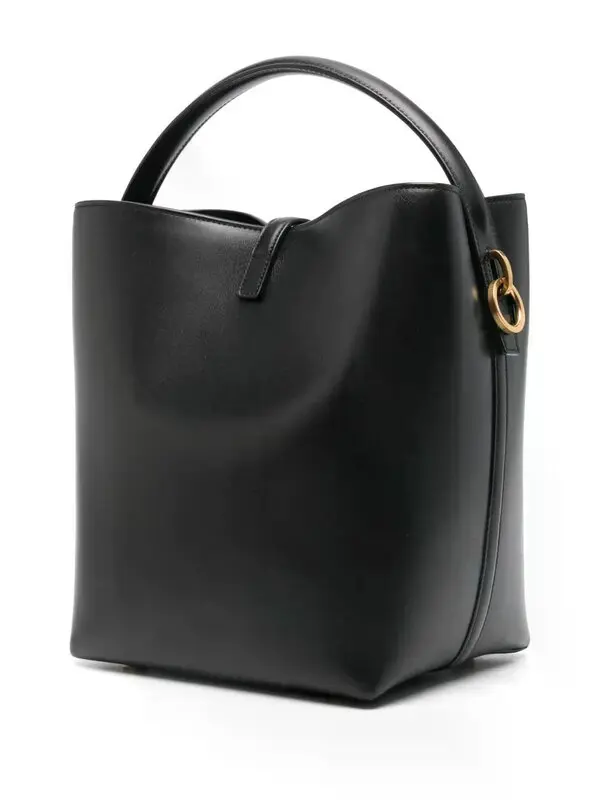 Saint Laurent Le 37 Leather Bucket Bag - Black