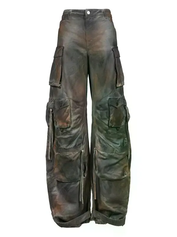 Attico Multi-pocket Palazzo Pants - Grey