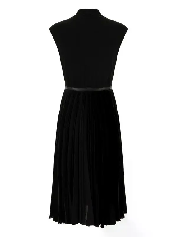 Max Mara Pleated Belted Midi Dress