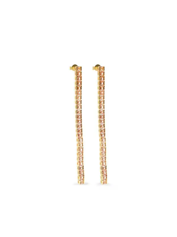 IZABEL DISPLAY Tennis Style Drop Earrings - Gold