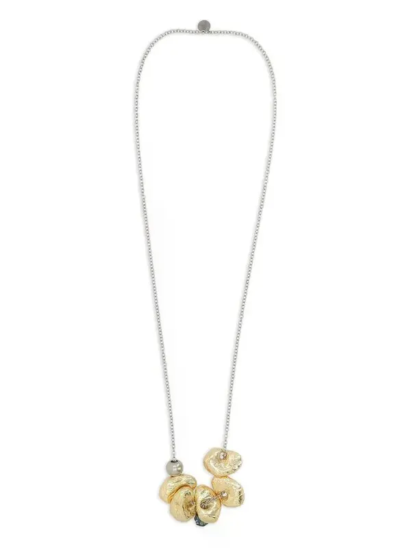 MARIA CALDERARA Textured-beads Chain Necklace - Gold