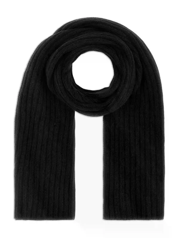 Peuterey Ribbed-knit Scarf - Black