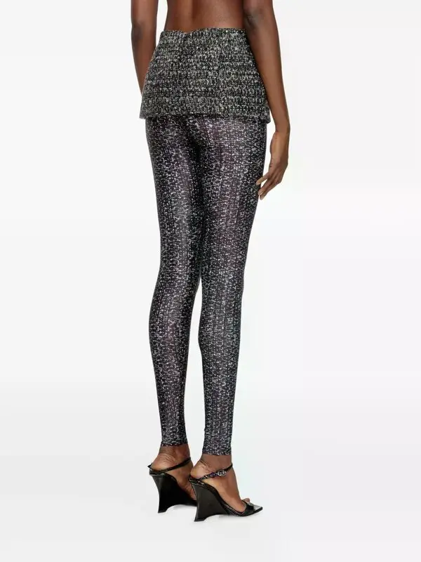 DIESEL® P-hour Textured-panelled Leggings