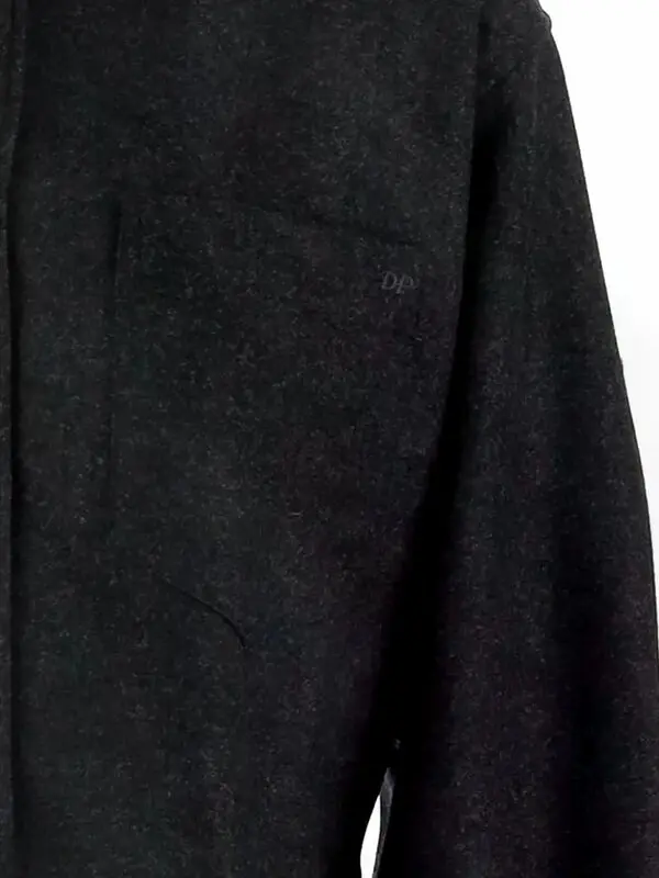 DARKPARK Patch-pocket Wool Shirt - Black