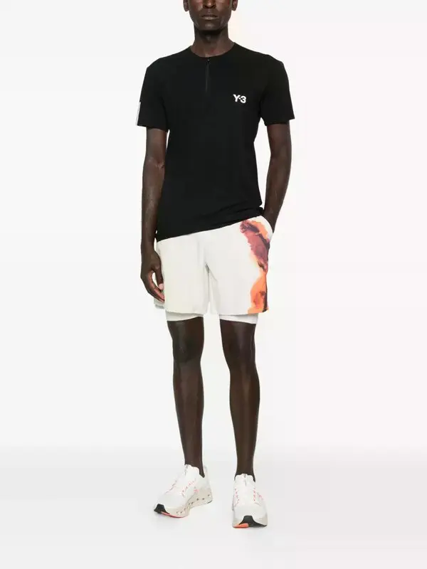 Y3 Abstract-print Performance Shorts