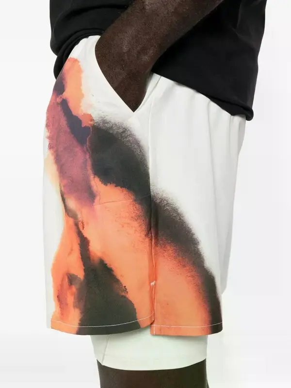Y3 Abstract-print Performance Shorts