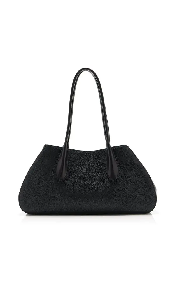 THE ROW Alger Leather Shoulder Bag - Black