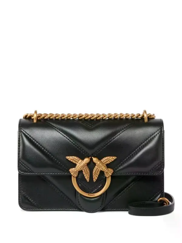Pinko Small Love One Quilted Crossbody Bag - Black