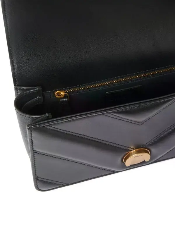 Pinko Small Love One Quilted Crossbody Bag - Black