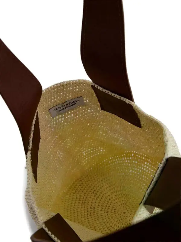 SENSI STUDIO Mini El Varejo Woven Straw Shoulder Bag - Neutrals