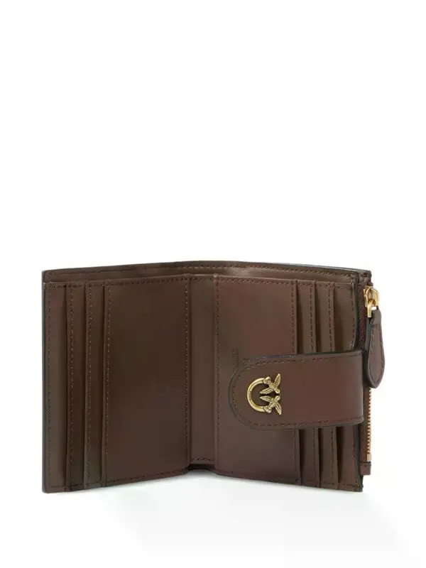 Pinko Leather Flap Wallet - Brown