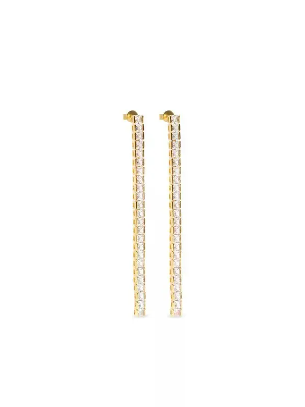 IZABEL DISPLAY Square-stone Drop Earrings - Gold