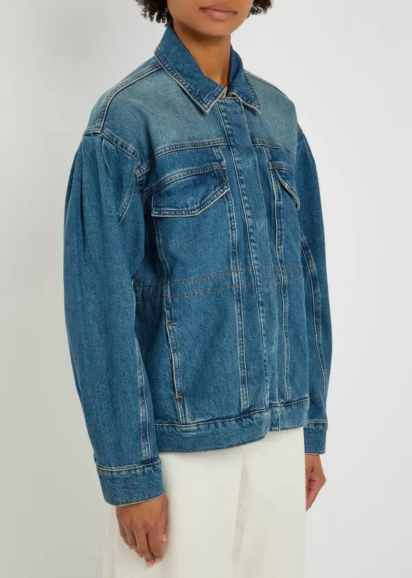 Good American Paneled Stretch-denim Jacket