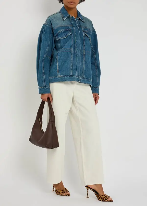 Good American Paneled Stretch-denim Jacket