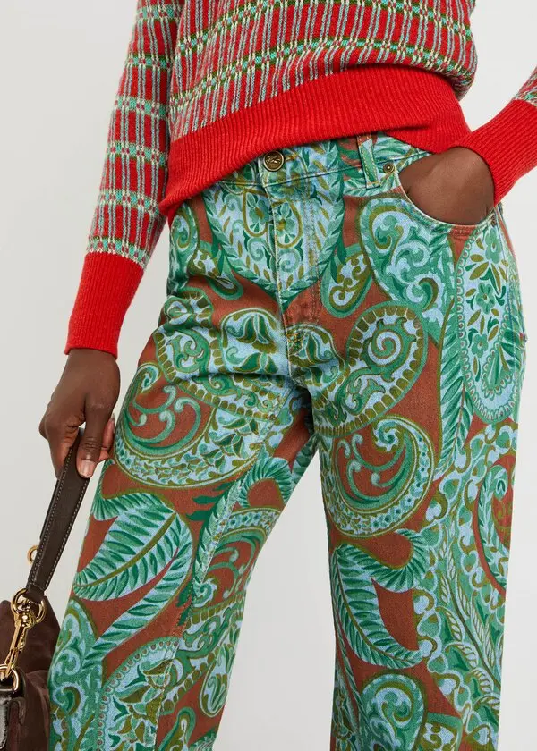 Etro Printed Flared-leg Jeans