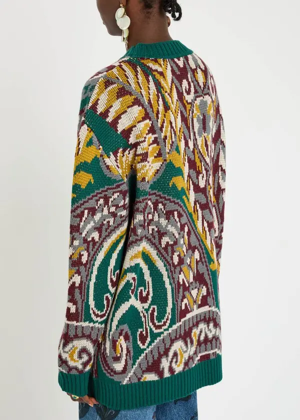 Etro Patterned Wool-blend Jumper - Multi Print