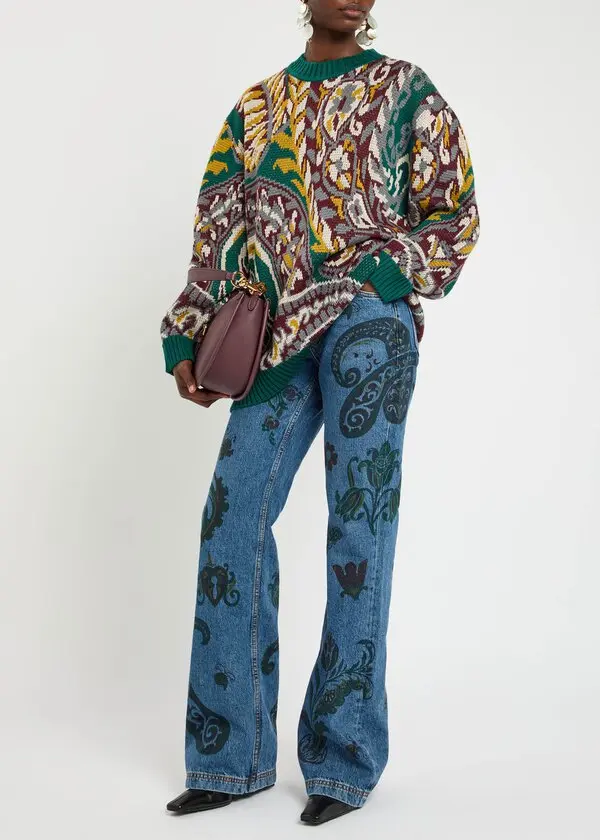Etro Patterned Wool-blend Jumper - Multi Print