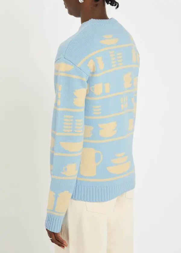 JW Anderson Crockery-intarsia Wool Jumper - Multicoloured