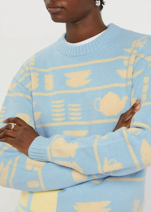 JW Anderson Crockery-intarsia Wool Jumper - Multicoloured