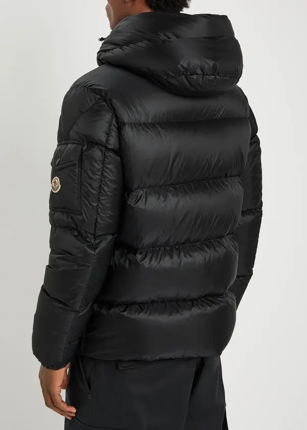 Moncler Quilted Hooded Shell Jacket - Black