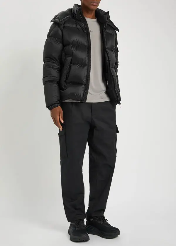 Moncler Quilted Hooded Shell Jacket - Black