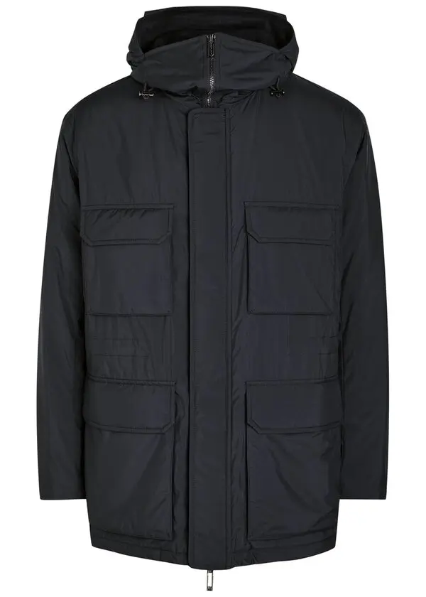 Emporio Armani Travel Hooded Nylon Jacket - Navy