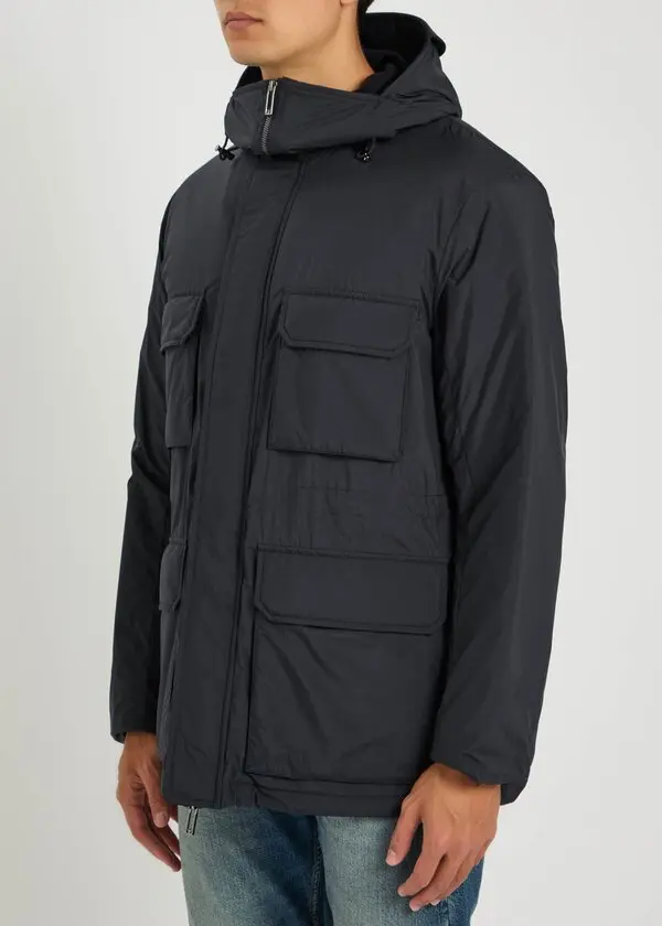 Emporio Armani Travel Hooded Nylon Jacket - Navy