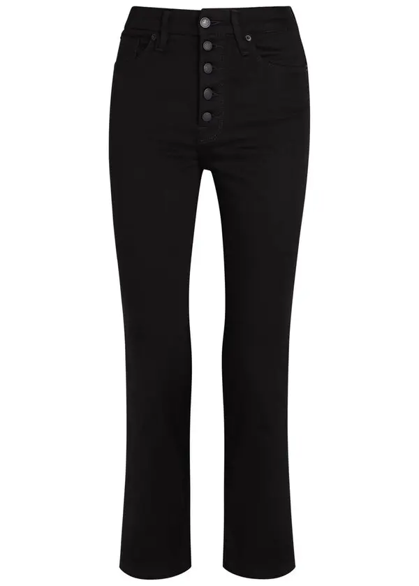 Good American Slim Straight-leg Cropped Jeans