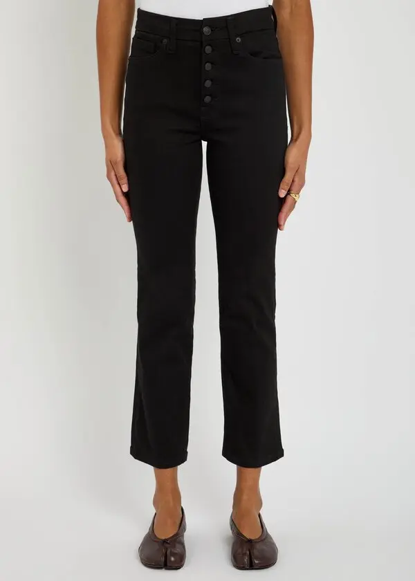 Good American Slim Straight-leg Cropped Jeans
