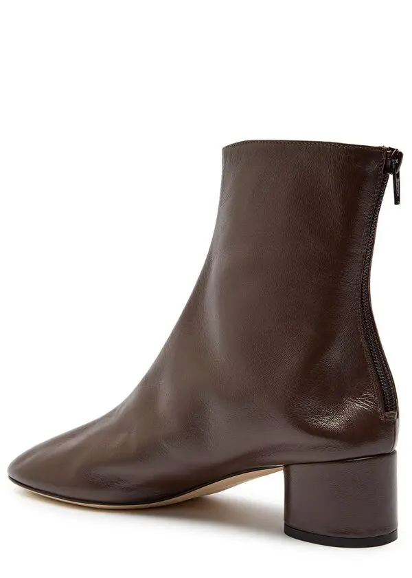Dear Frances Harlie 45 Glossed Leather Ankle Boots