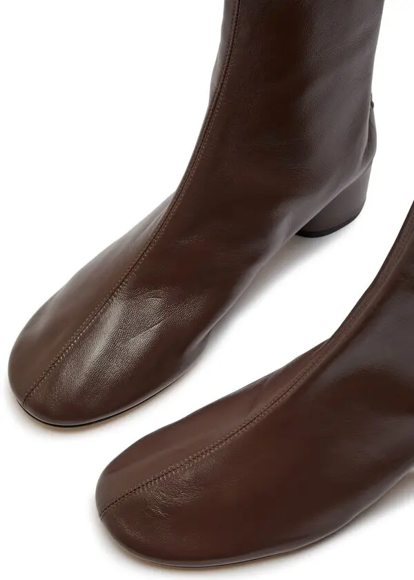Dear Frances Harlie 45 Glossed Leather Ankle Boots