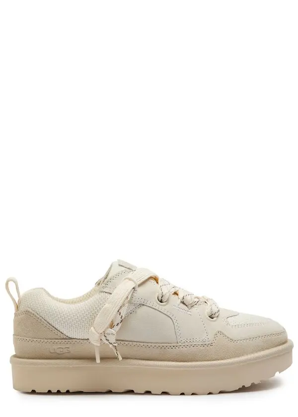 UGG Lowmel Quilted Suede Sneakers - Natural