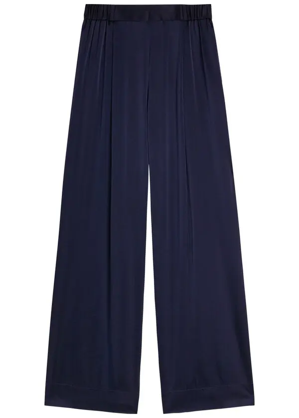 FORTE_FORTE Pleated Stretch-silk Trousers